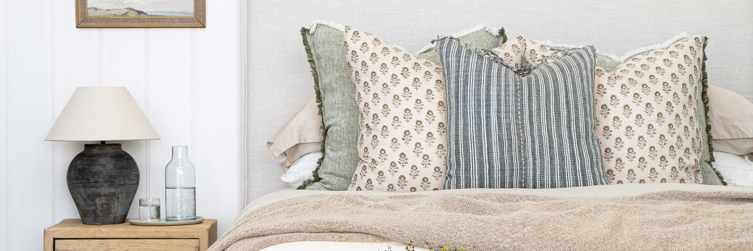 Buy Block Print Cushions Online – Brisbane, Australia – Wovenwood Interiors