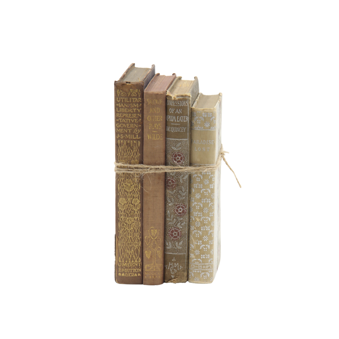 Antique Book Stack - Dusty Mauve – Wovenwood Interiors
