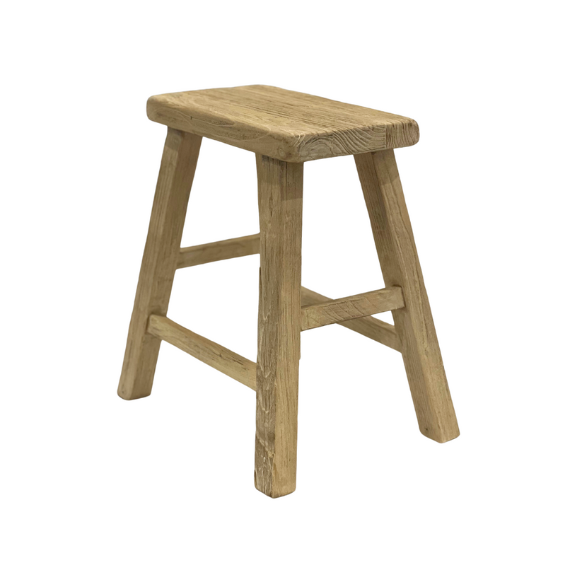Reclaimed Elm Milking Stool – Rustic Timber Accent | Wovenwood ...